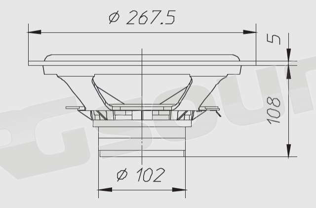 Ciare HW251N woofer 250mm - potenza max 240W | Altoparlanti home e pro :: RG Sound Store