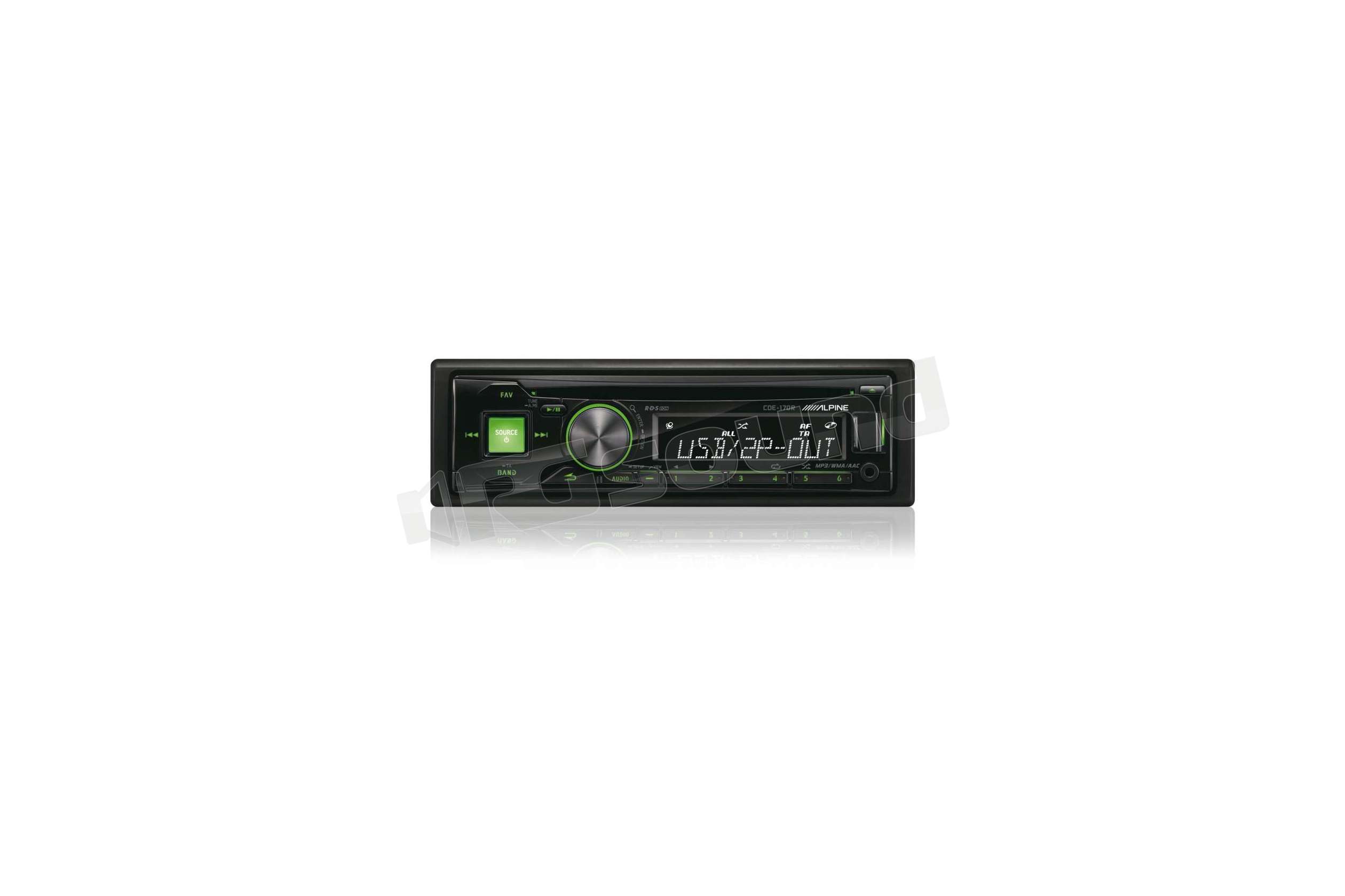 Alpine CDE-170R illuminazione verde