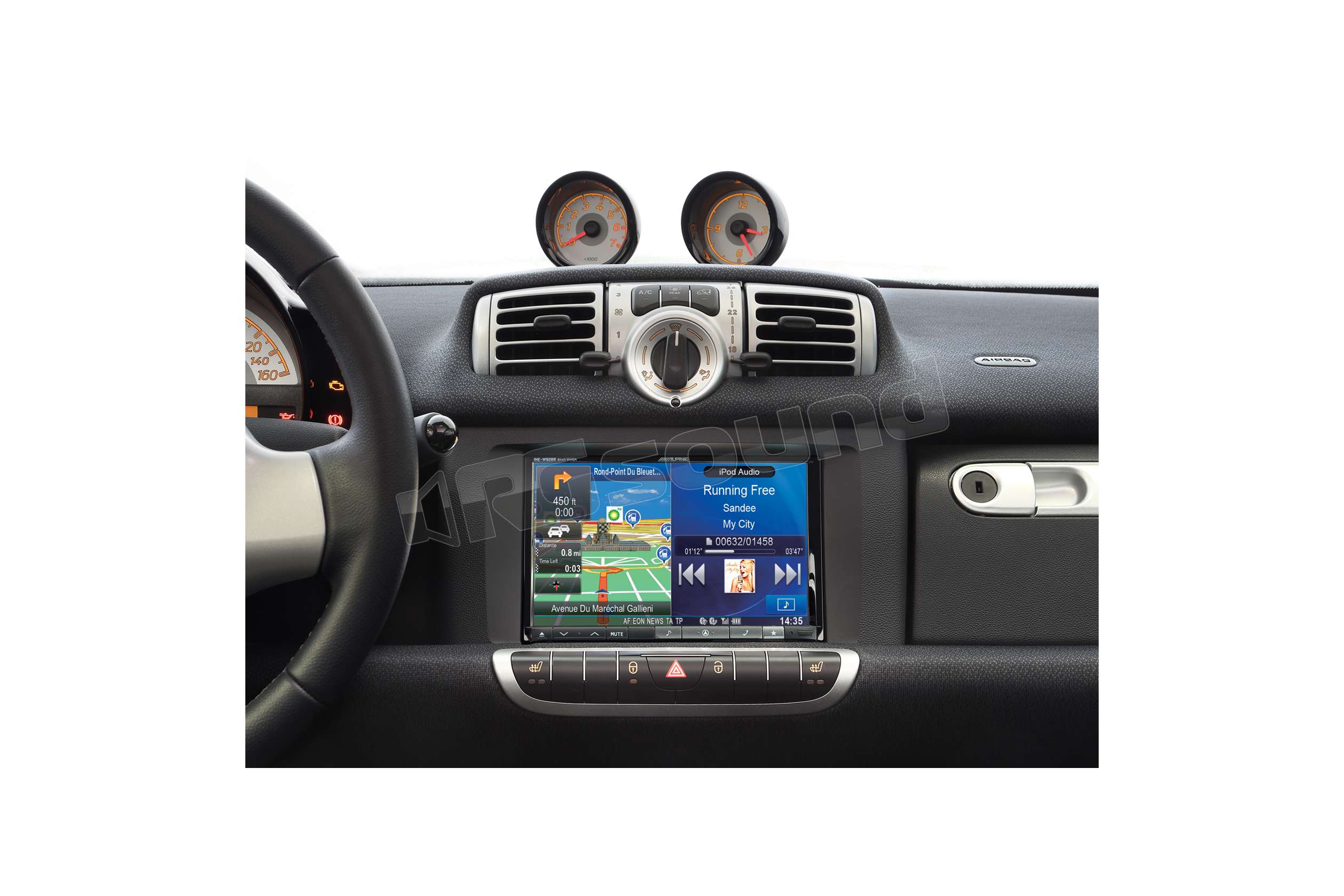 Alpine KIT-8SMT Smart Fortwo dal 2010 | Installazione autoradio e moni