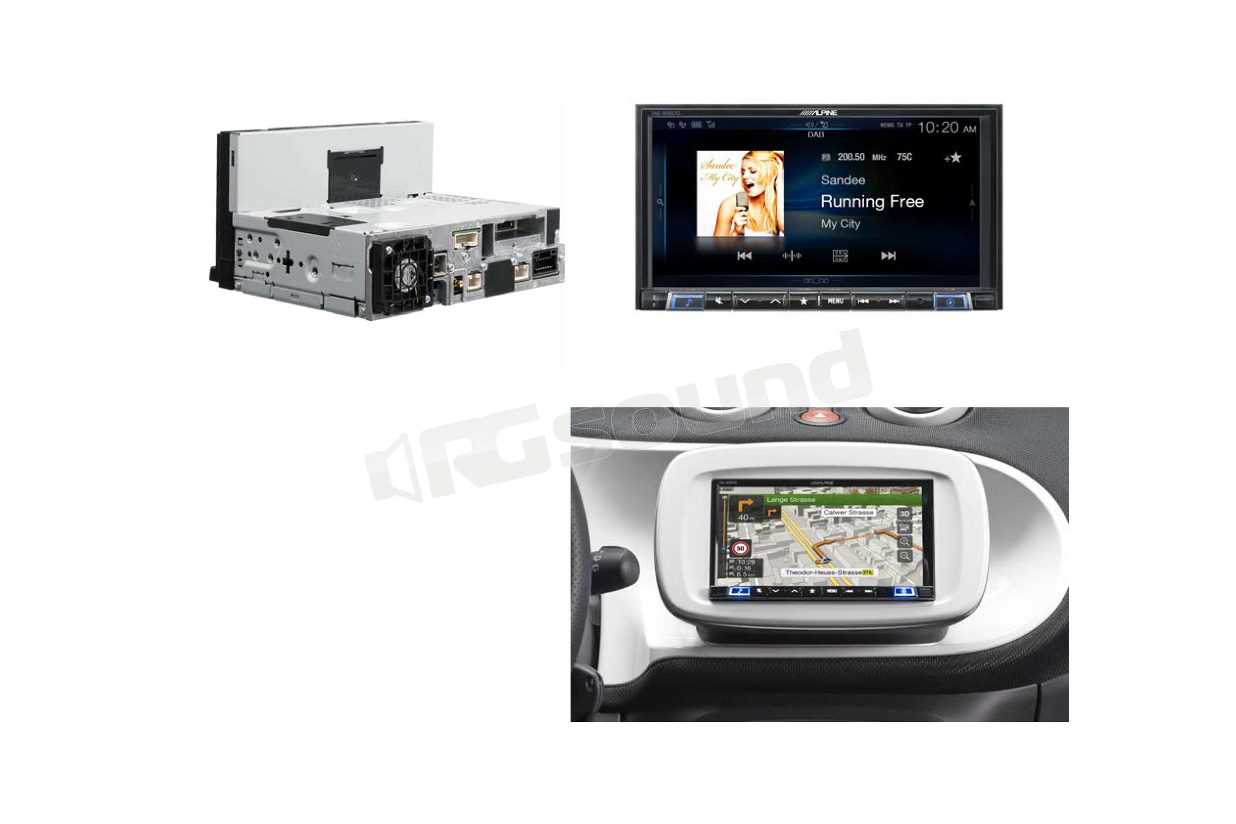 Alpine KIT-SMART-W997D-WHITE kit e monitor INE-W997D per SMART ForTwo