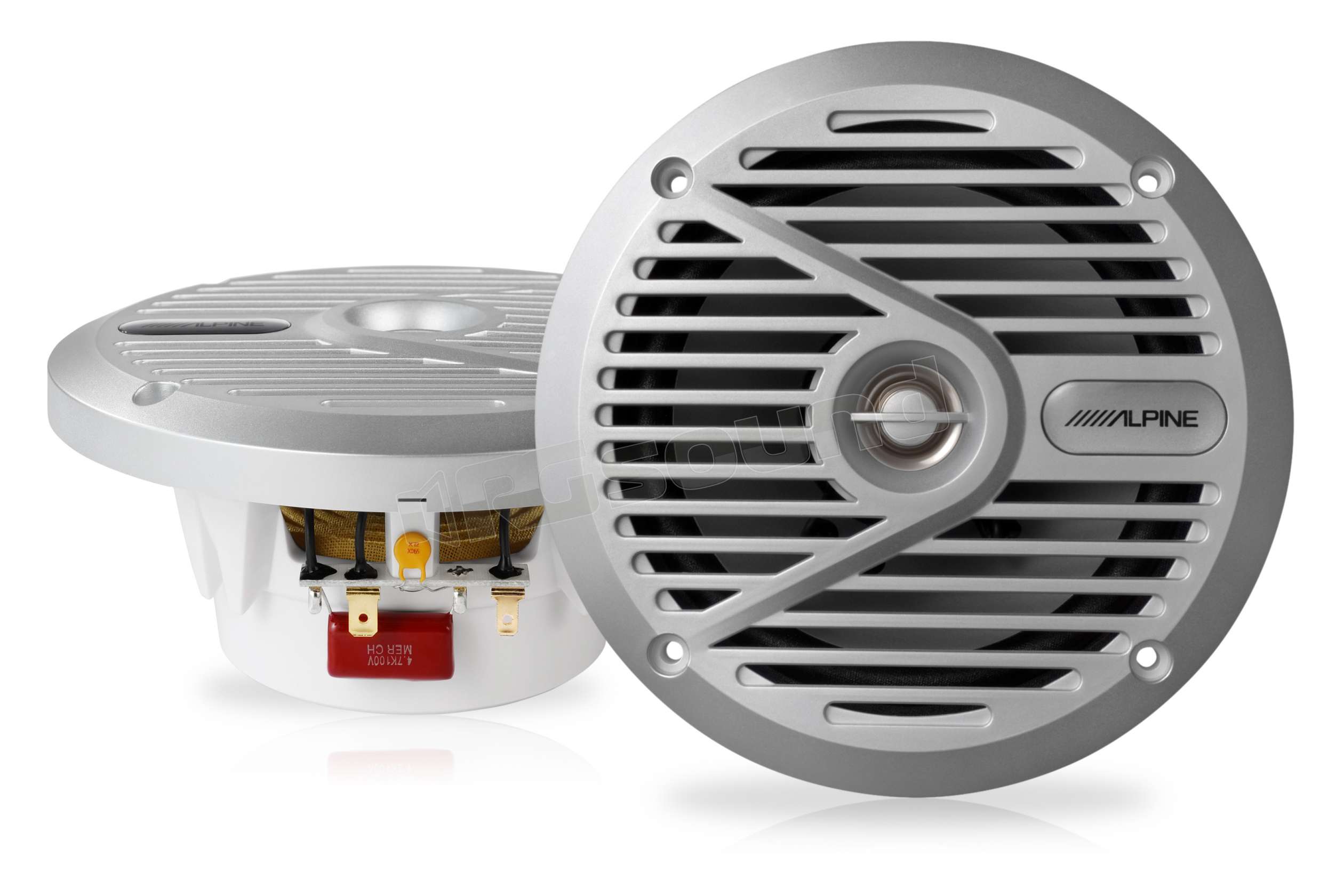Alpine SPS-M601 coassiali marini a due vie 165 mm, finitura silver | A