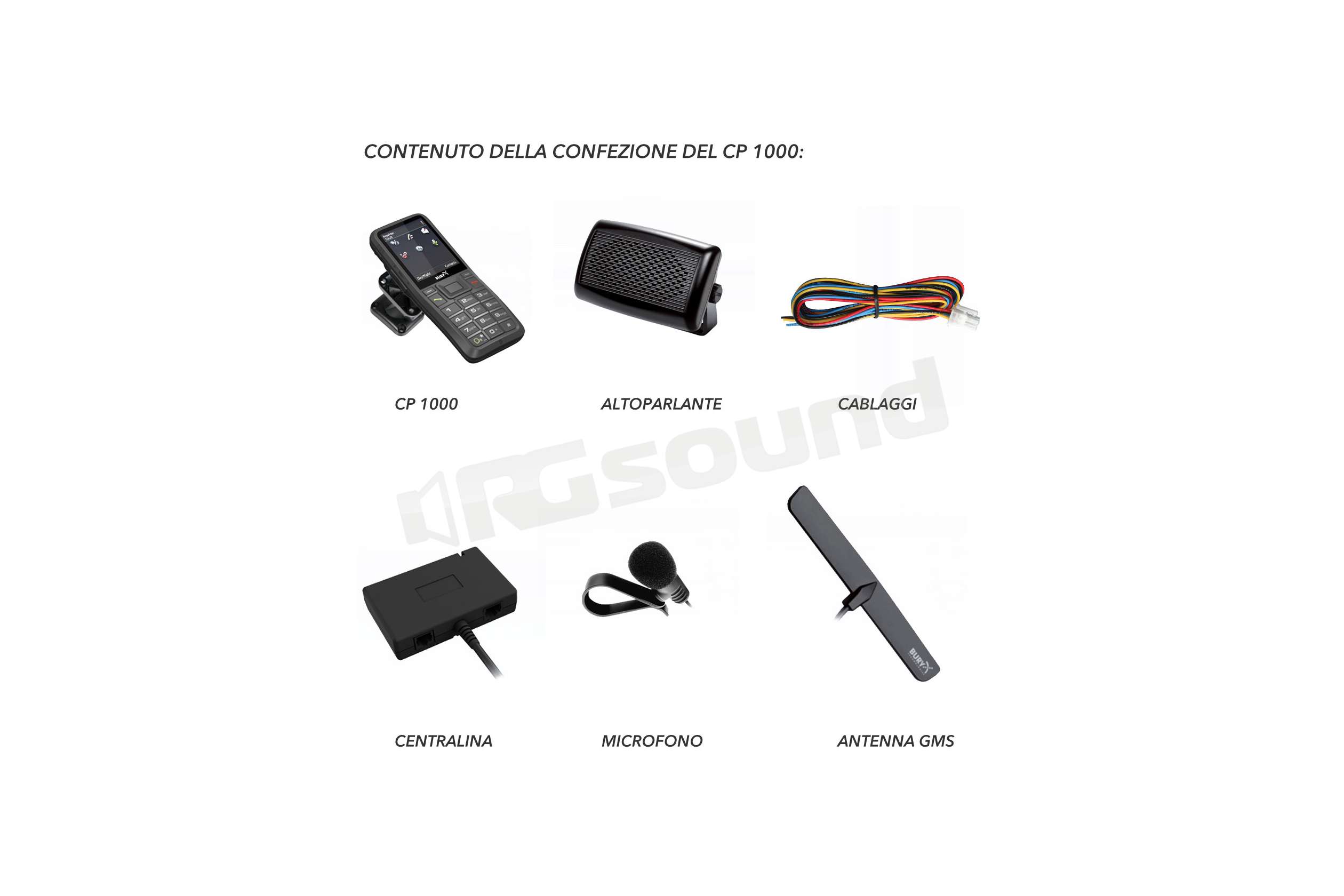 Bury CP 1000 CarPhone telefono veicolare | Telefonia Auto - Kit Vivavo
