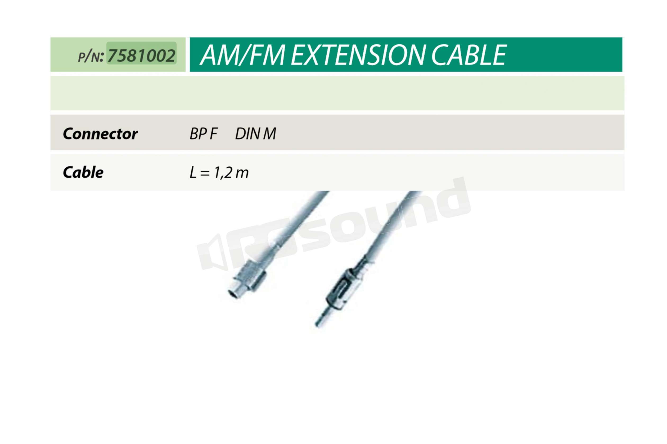 Calearo 7581002 cavo prolunga AM/FM con connettore BP F e DIN | Anten