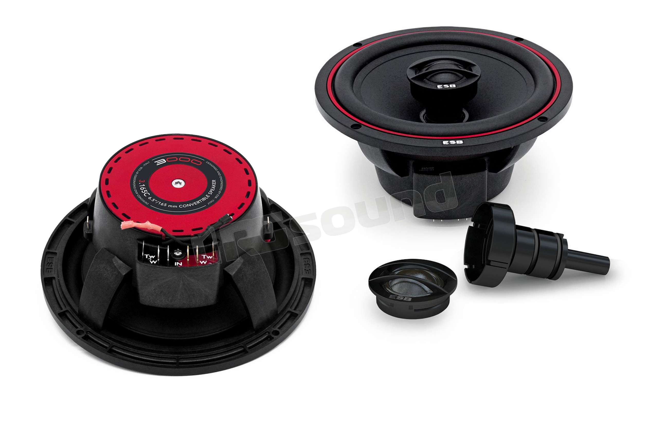 ESB car audio 3.165C altoparlanti a 2 vie convertible in coassiali, wo