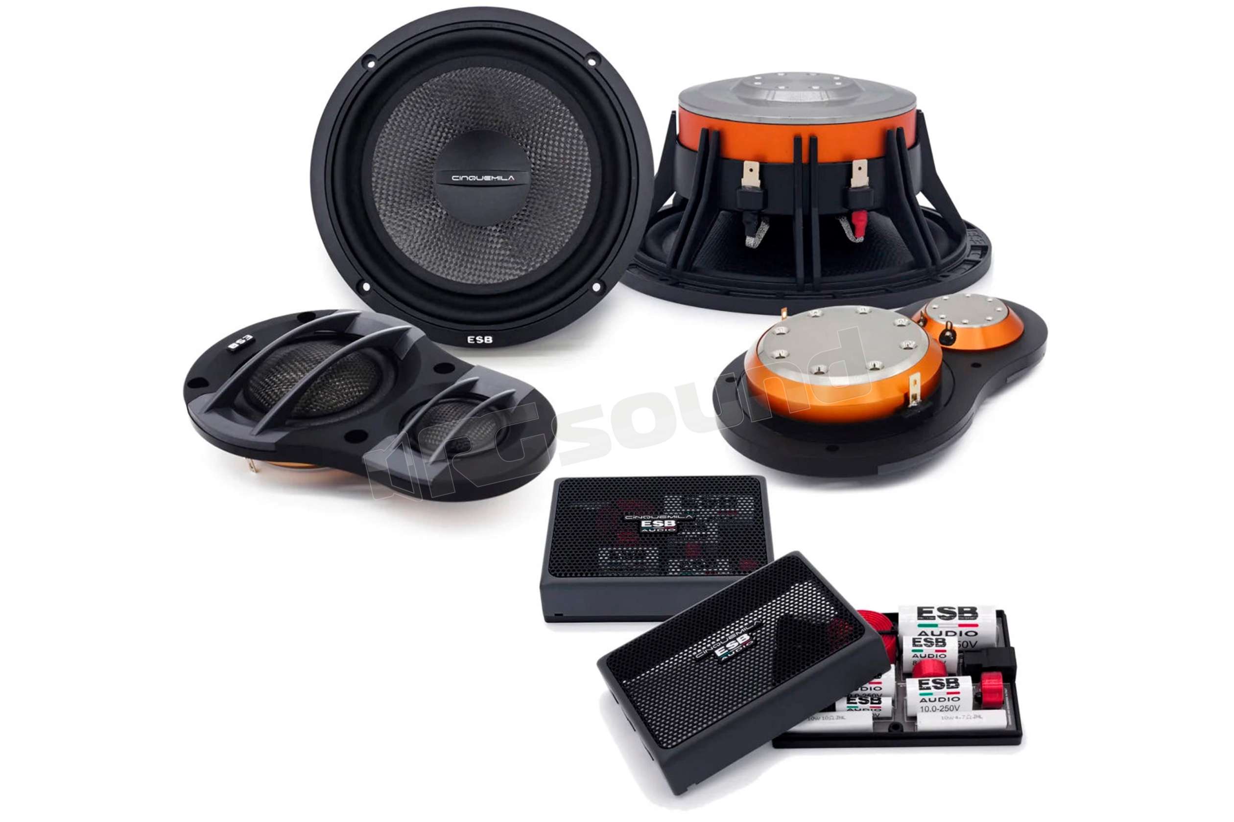 ESB car audio 5.6K3UX Kit altoparlanti a 3 vie serie 5000 con UMA e cr