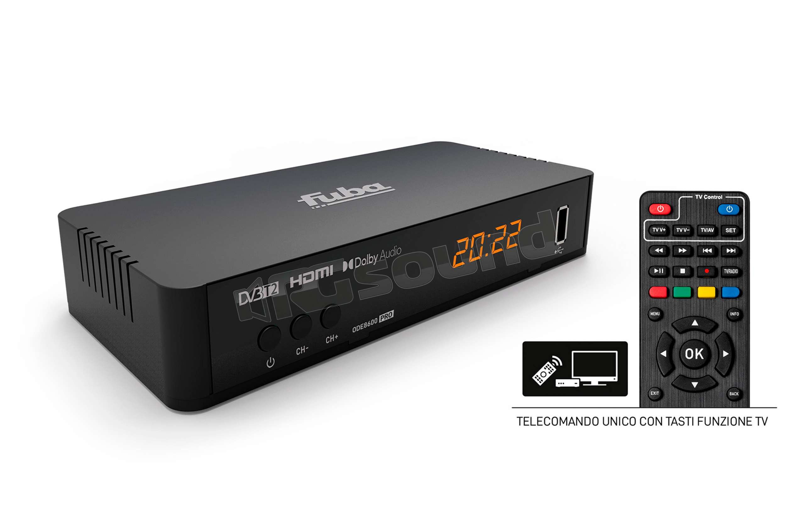 Fuba ODE8600 PRO Decoder Digitale Terrestre DVB-T2 HEVC | Decoder, ric
