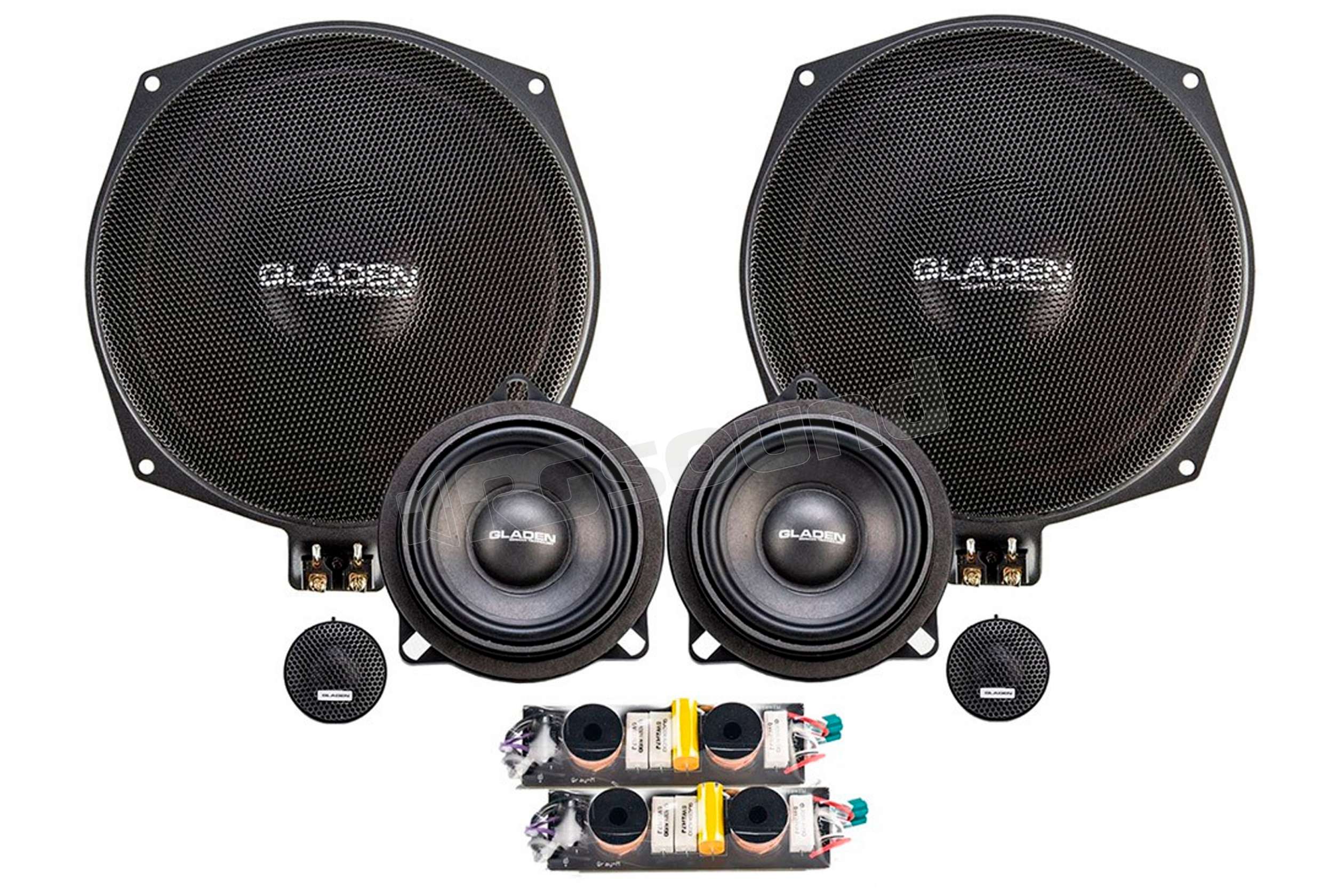 Gladen ONE 202 BMW kit altoparlanti a 3 vie semi-attivo Plug & Play BM