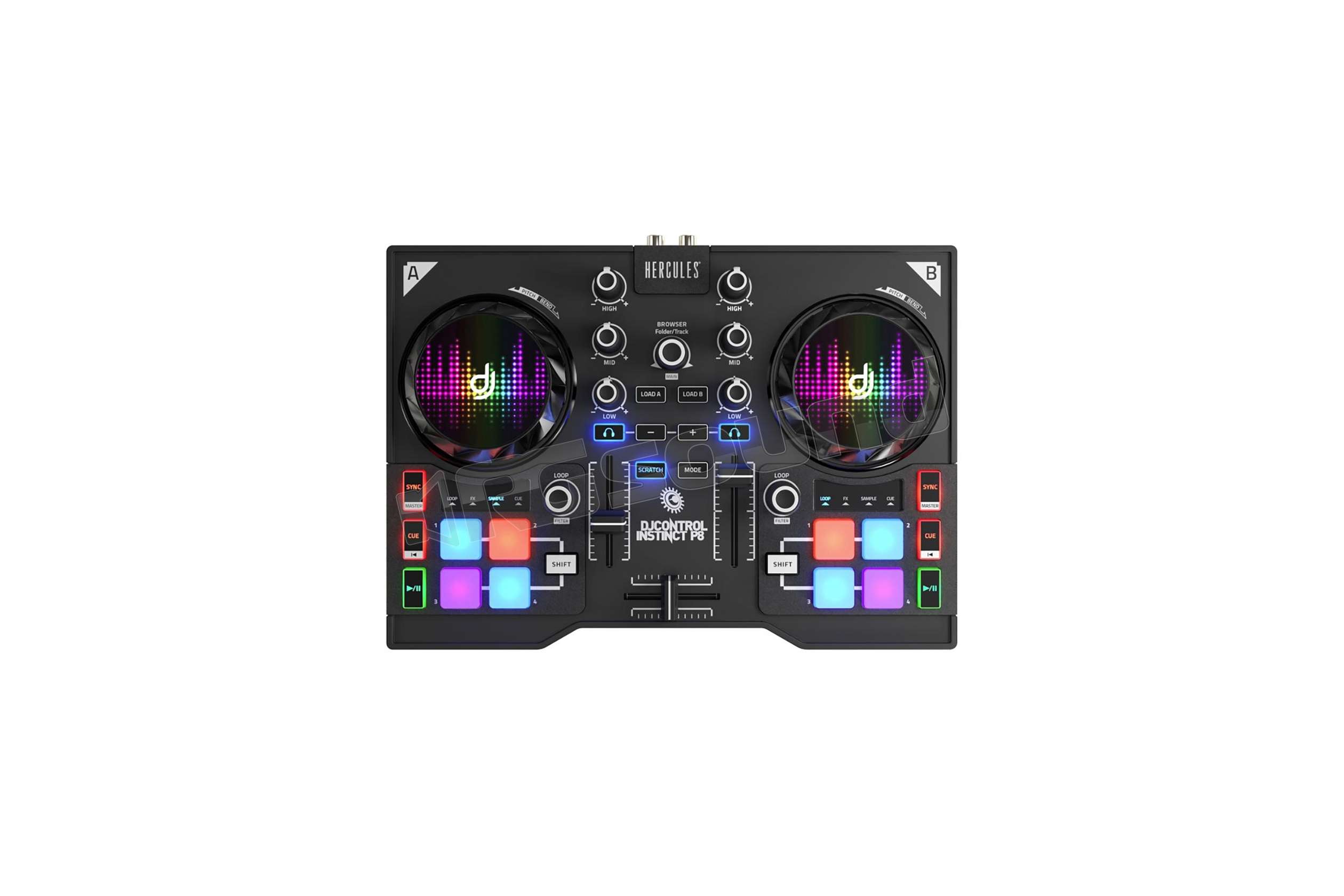 Hercules DJControl Instinct P8 | Prodotti professionali DJ e studio