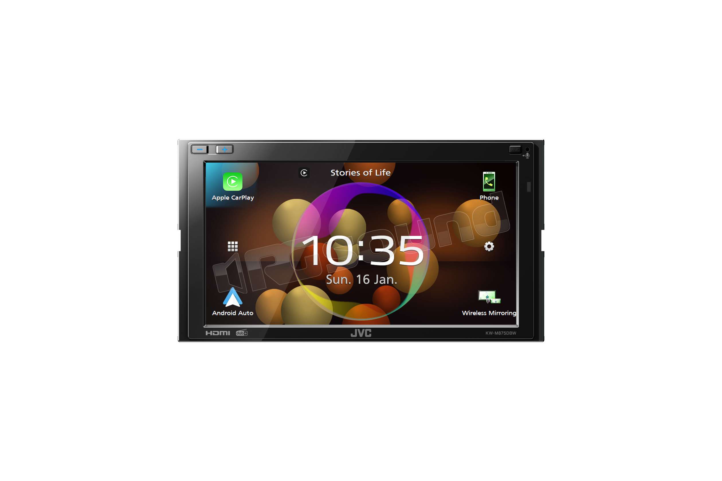 JVC KW-M875DBW monitor 6,8'' con radio DAB, Bluetooth, Android Auto e