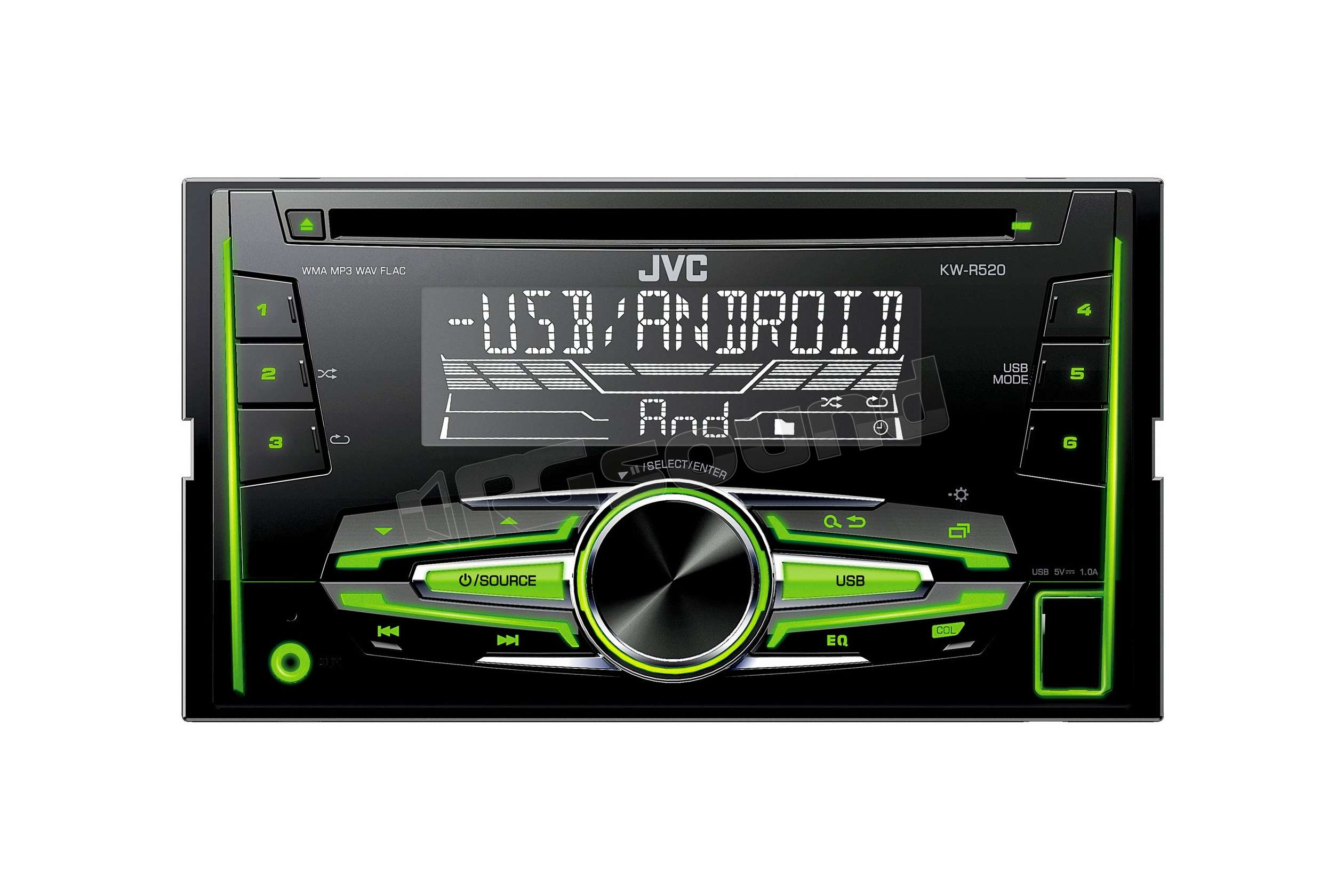 JVC KW-R520 sintolettore CD 2Din con USB e Aux | Autoradio 1 din e 2 d