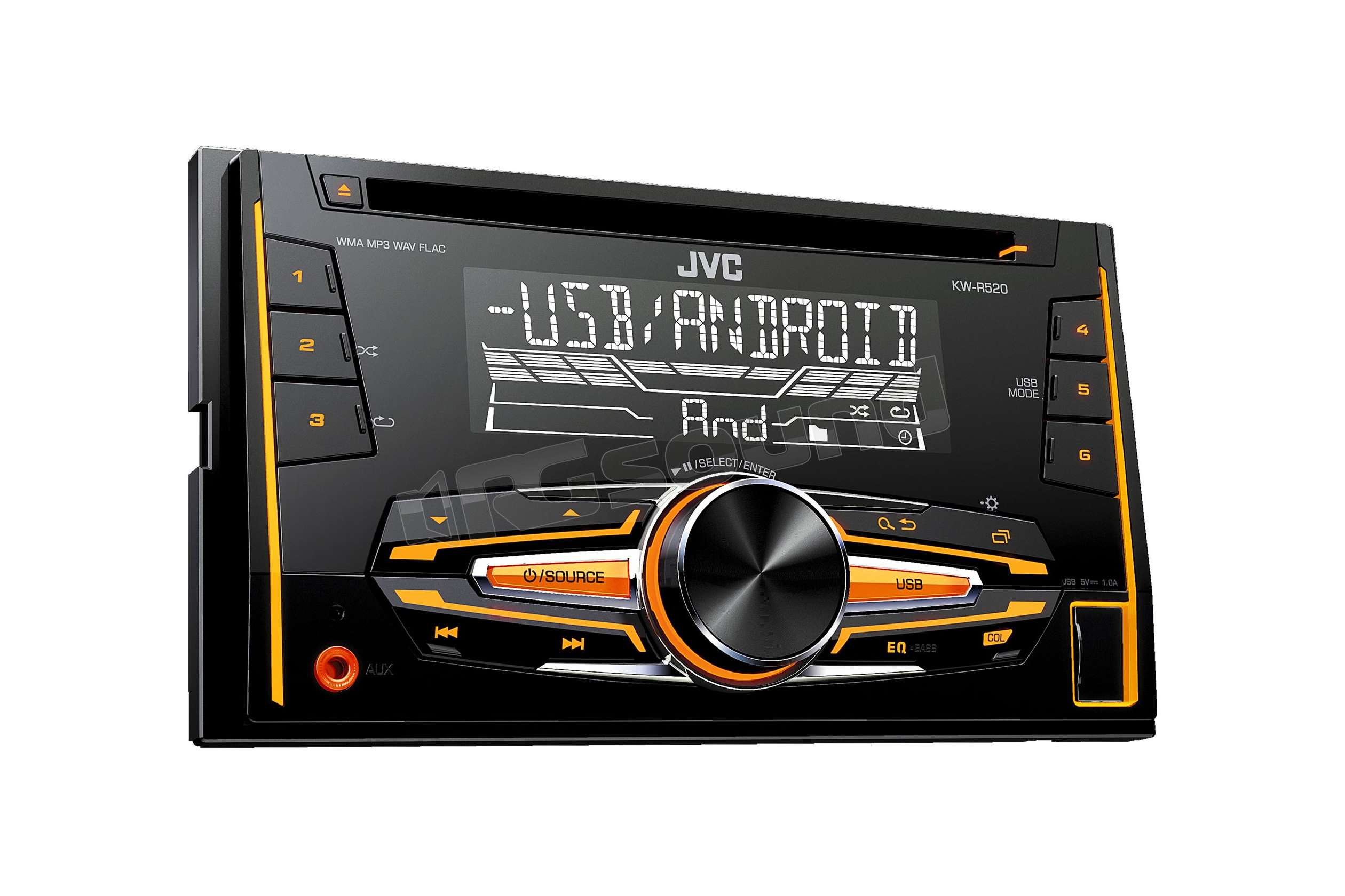 JVC KW-R520 sintolettore CD 2Din con USB e Aux | Autoradio 1 din e 2 d