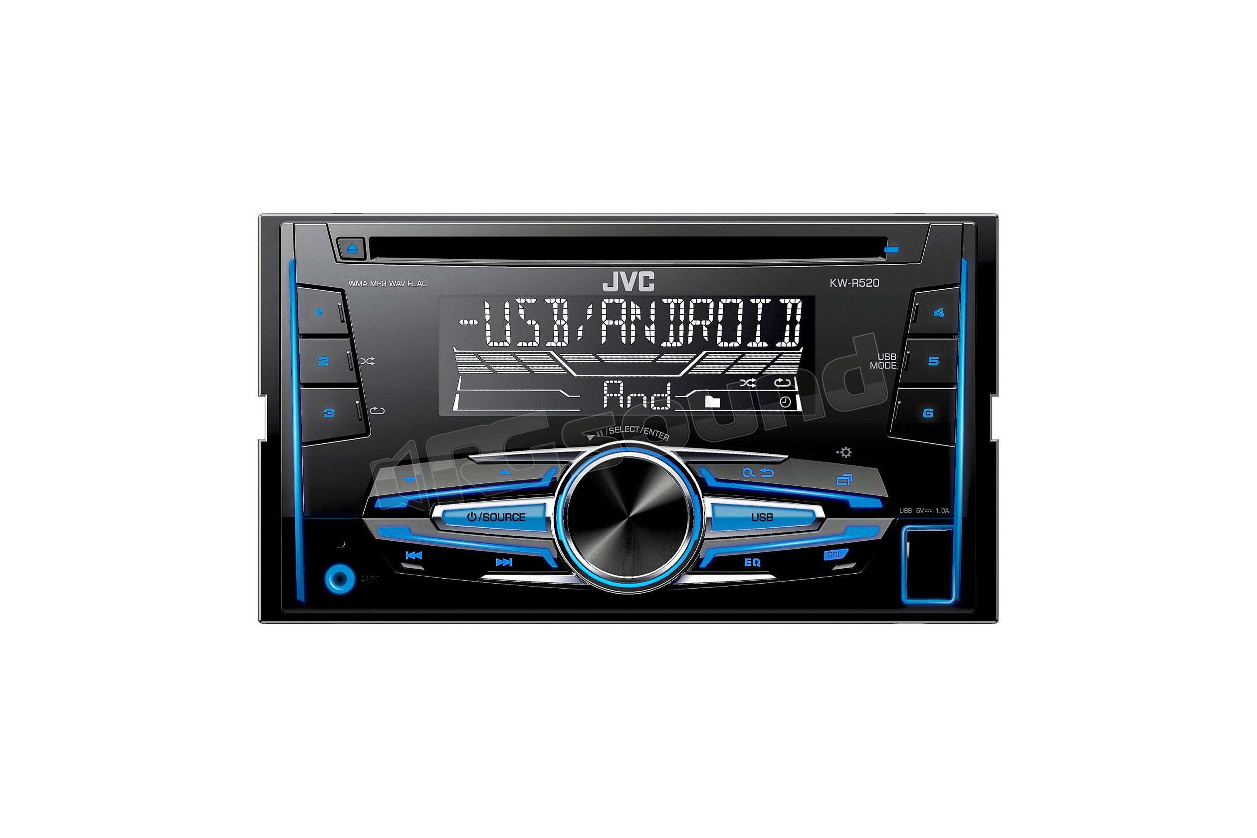 JVC KW-R520 sintolettore CD 2Din con USB e Aux | Autoradio 1 din e 2 d