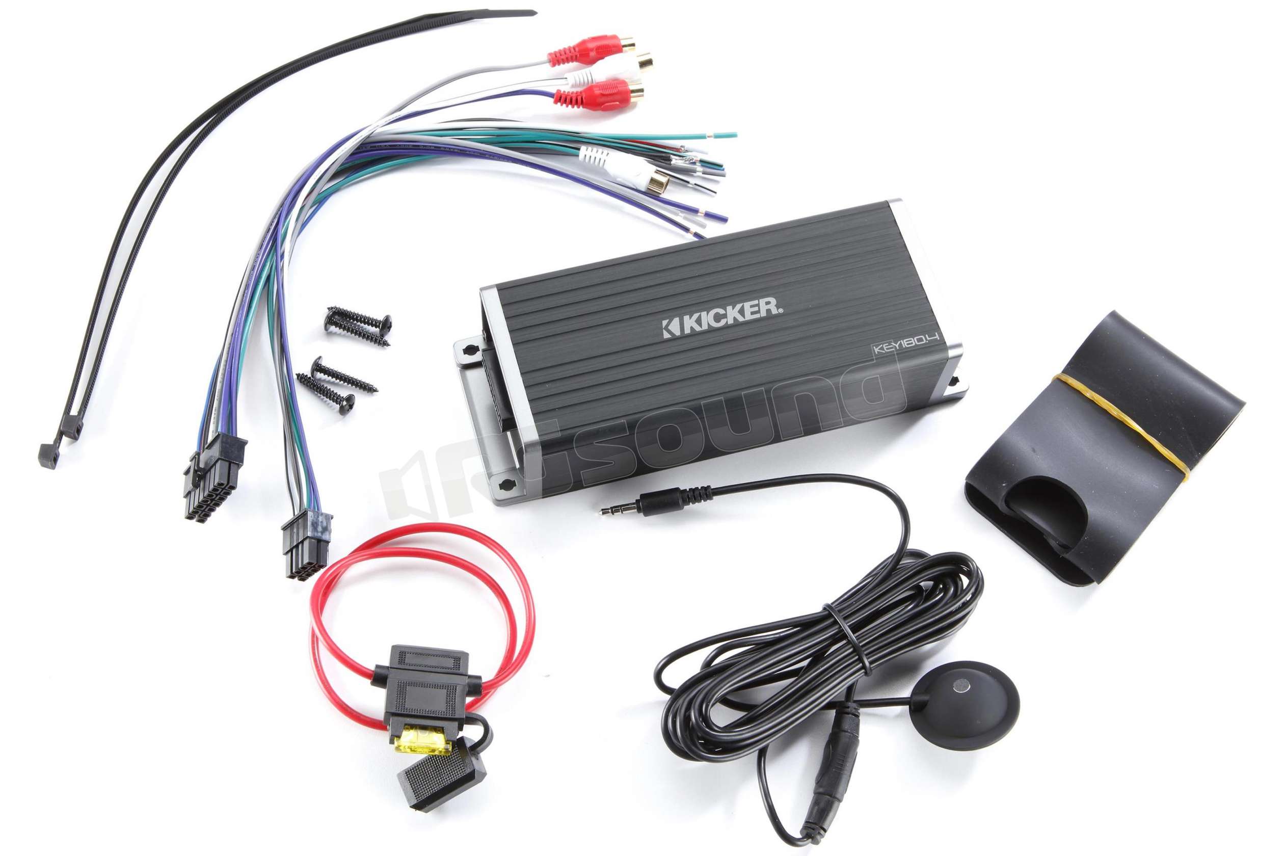 Kicker KEY180.4PP mini amplificatore con DSP e cavo ISO Plug & Play