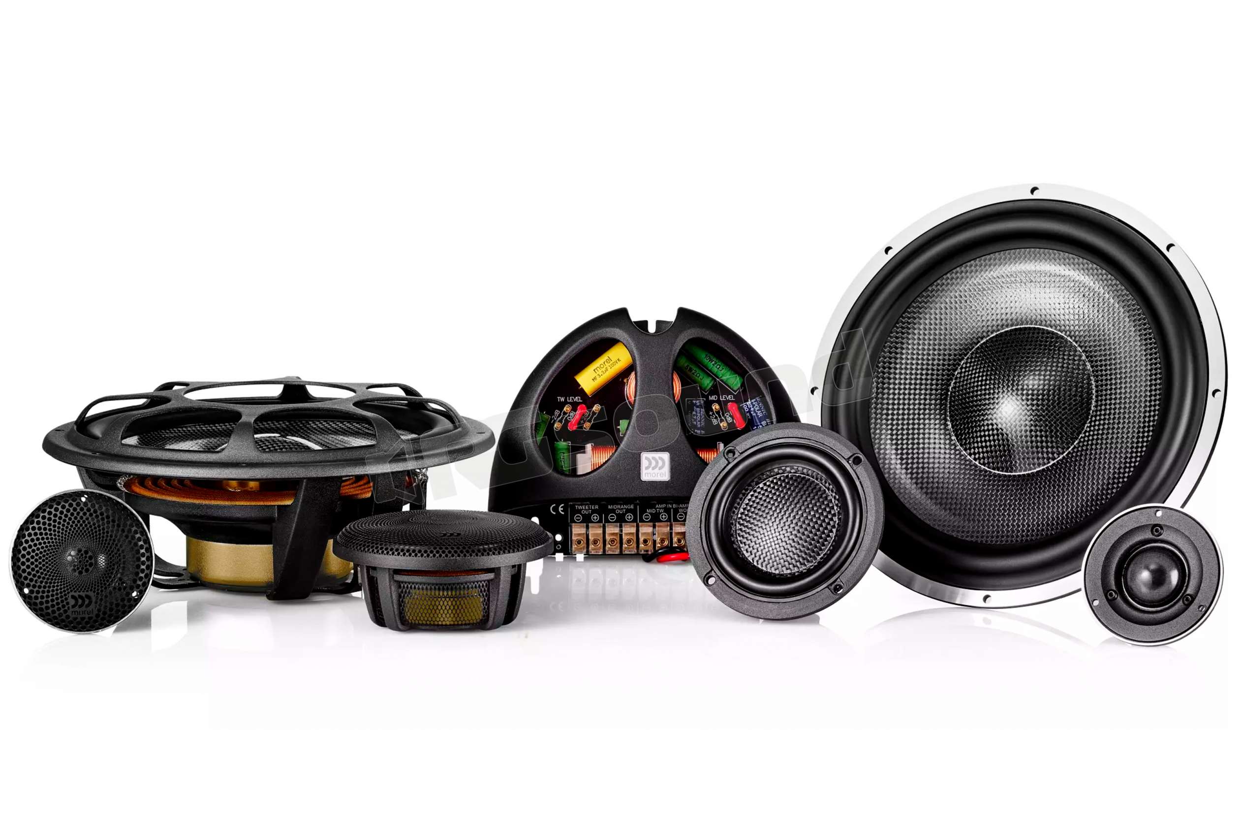 Morel ELATE CARBON PRO 93 Kit altoparlanti a 3 vie con woofer in fibra