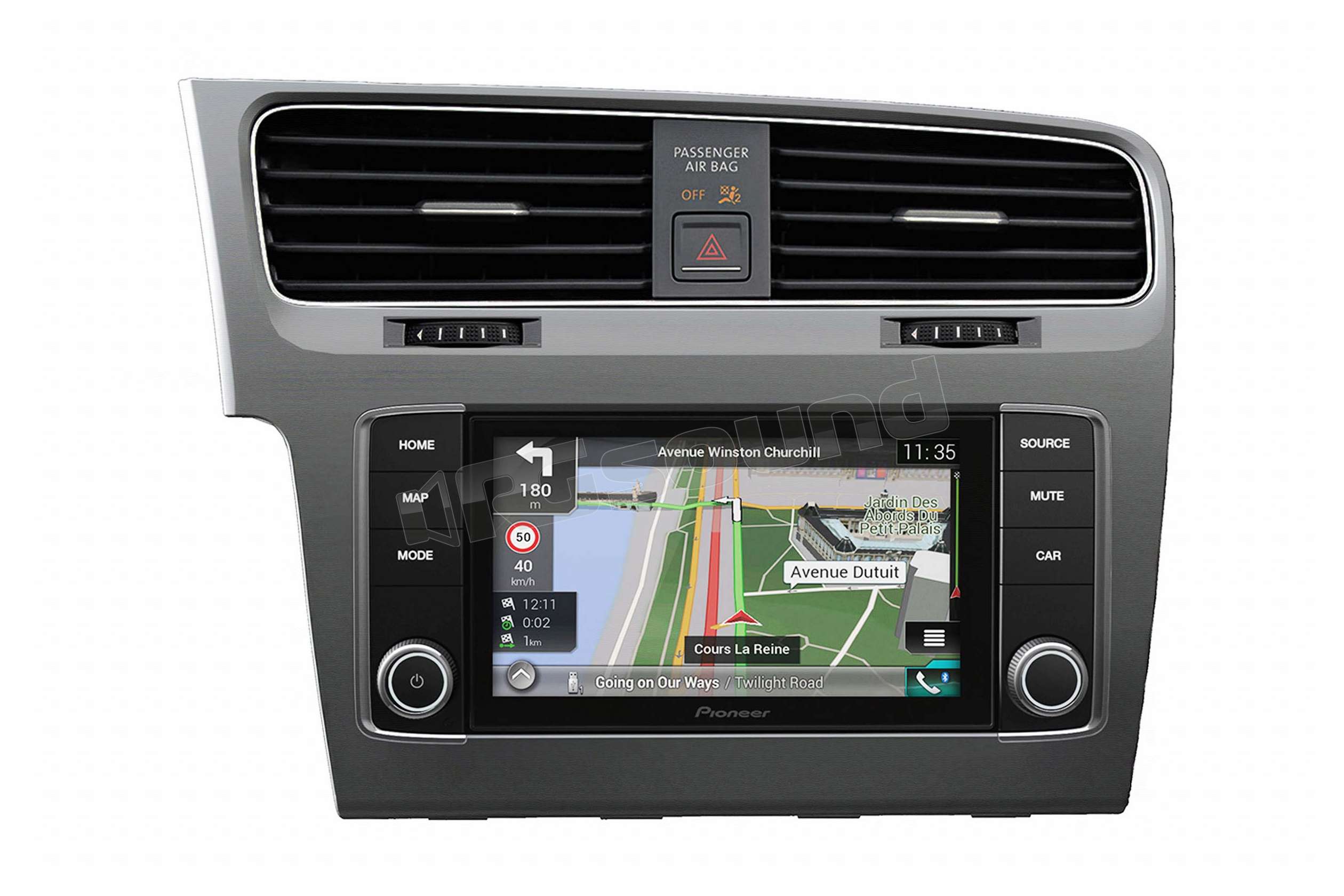 Pioneer AVIC-EVO1-G71-DMD monitor con navigazione per VW GOLF 7 - fini