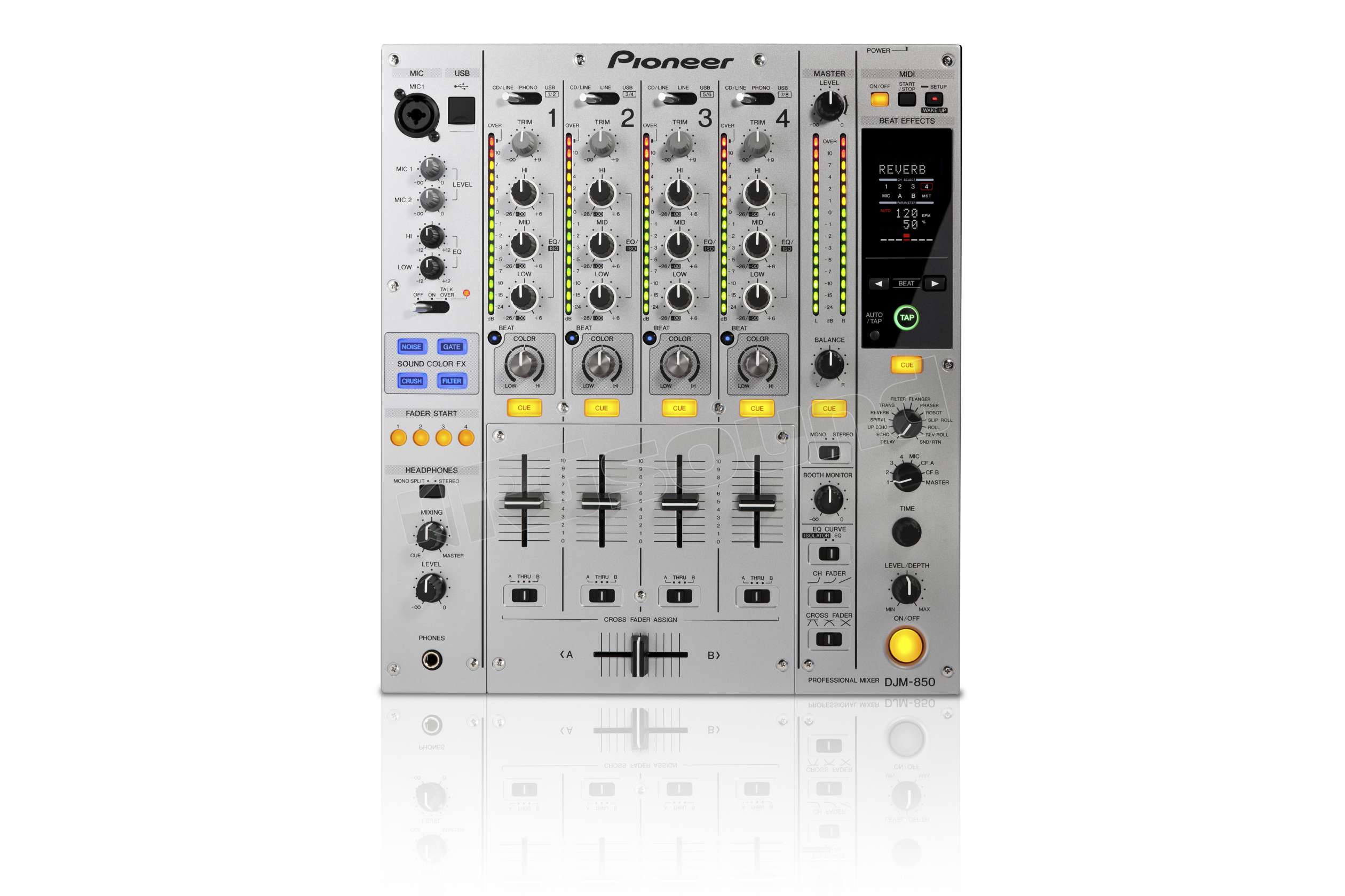Pioneer DJ DJM-850-S 4 Channel Digital Mixer (Silver)