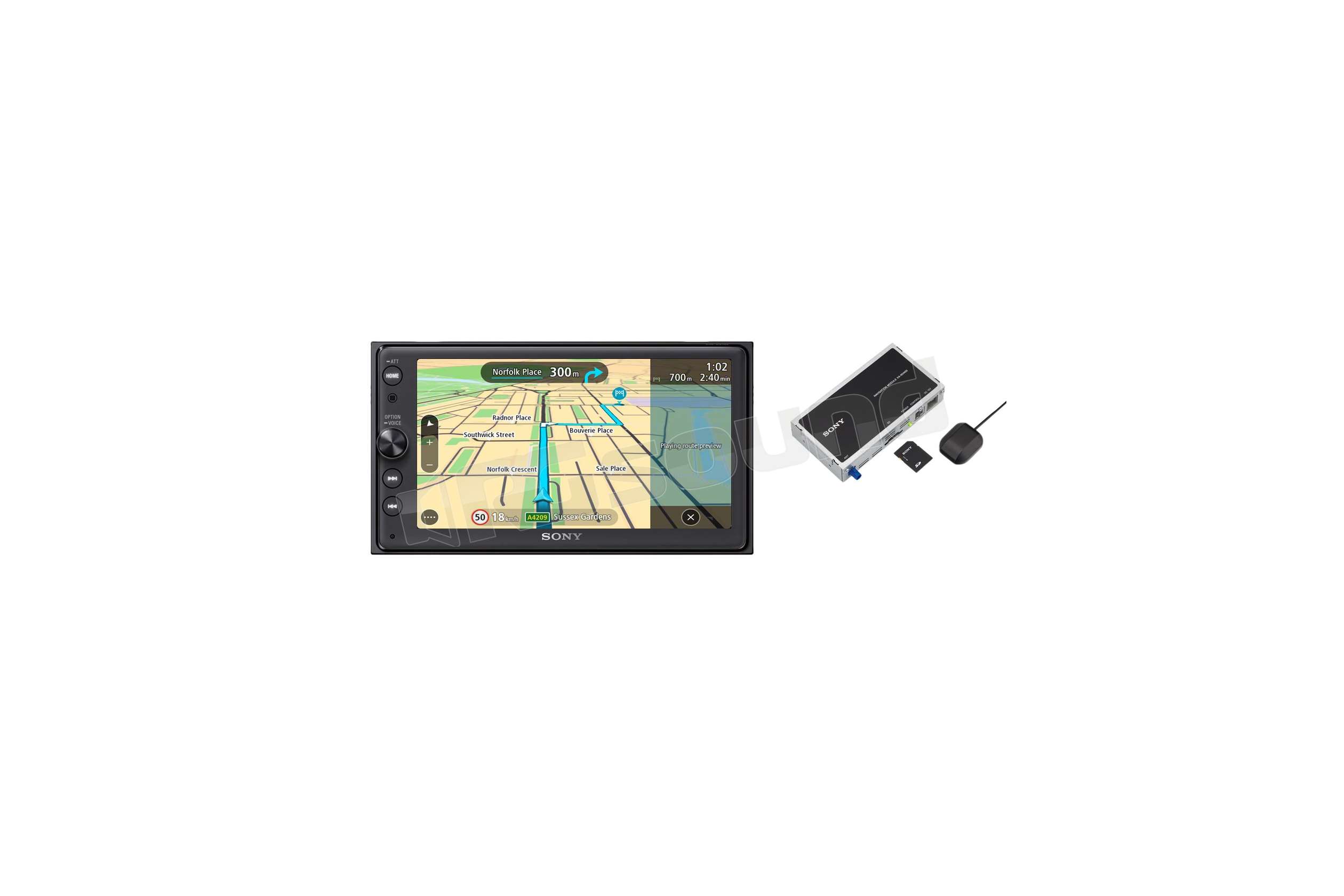 Sony XNV-KIT100 sistema monitor con navigatore TomTom senza CD 4x55W