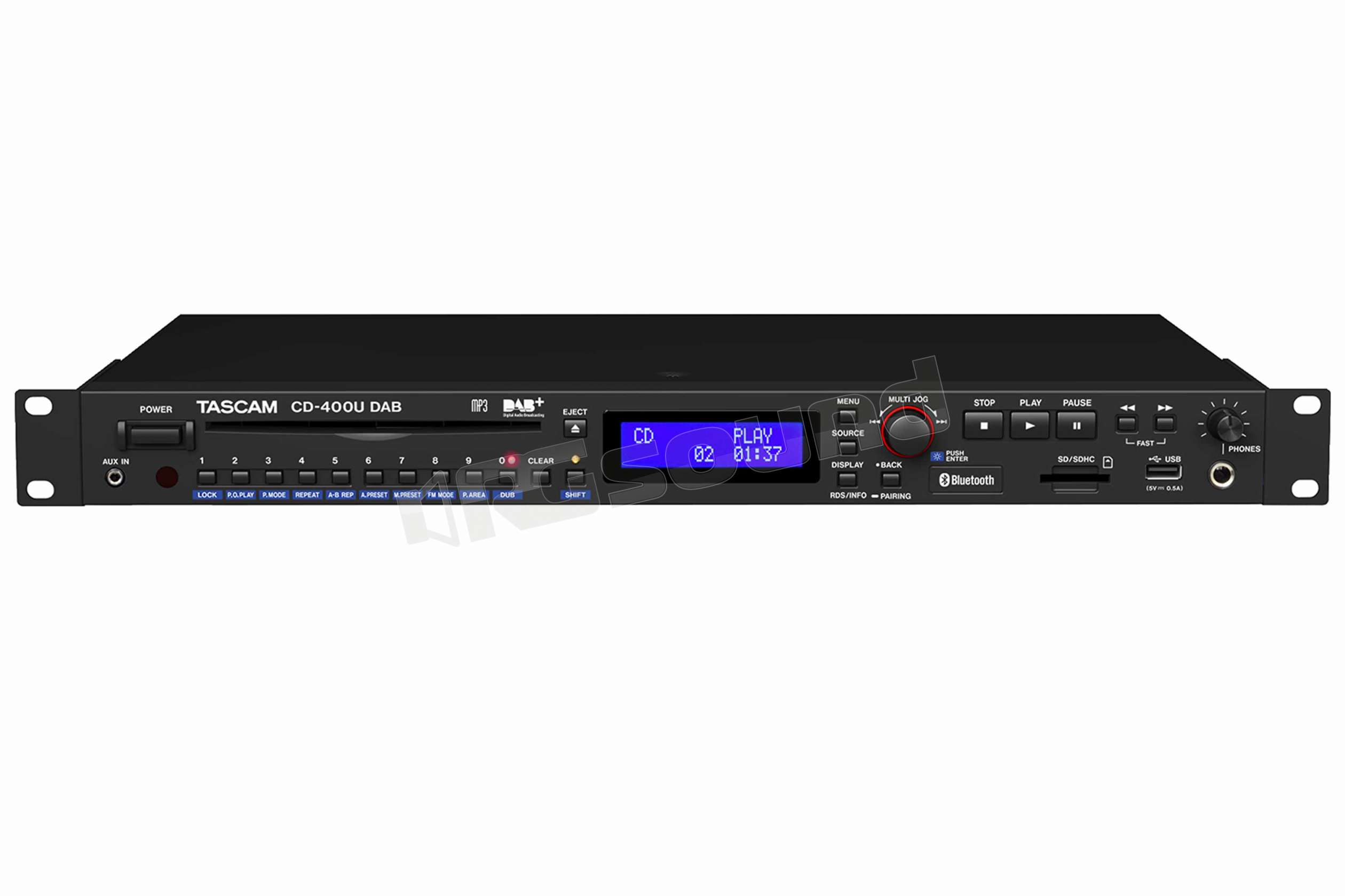 TASCAM CD-400U DAB lettore CD/SD/USB con Bluetooth e DAB+/FM | Diffuso