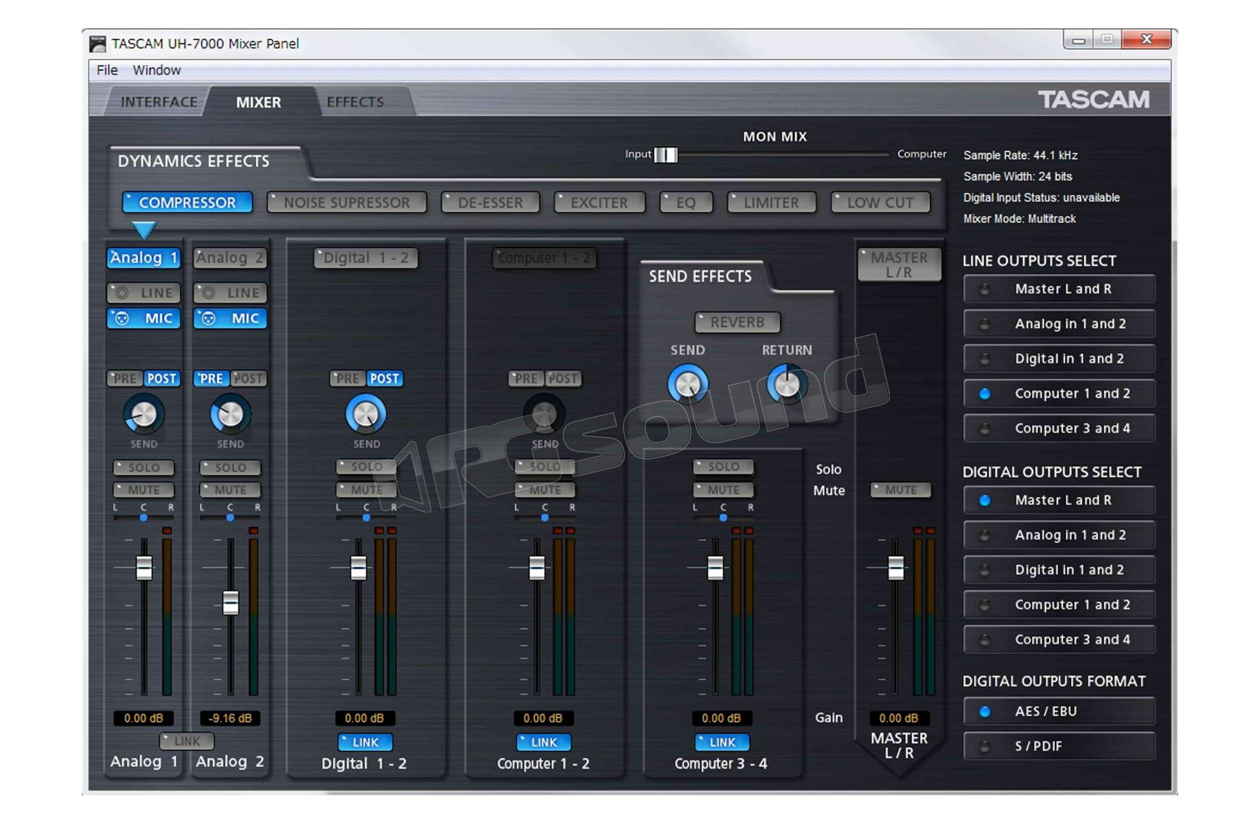 TASCAM UH-7000 scheda audio e preamplificatore | Prodotti professional