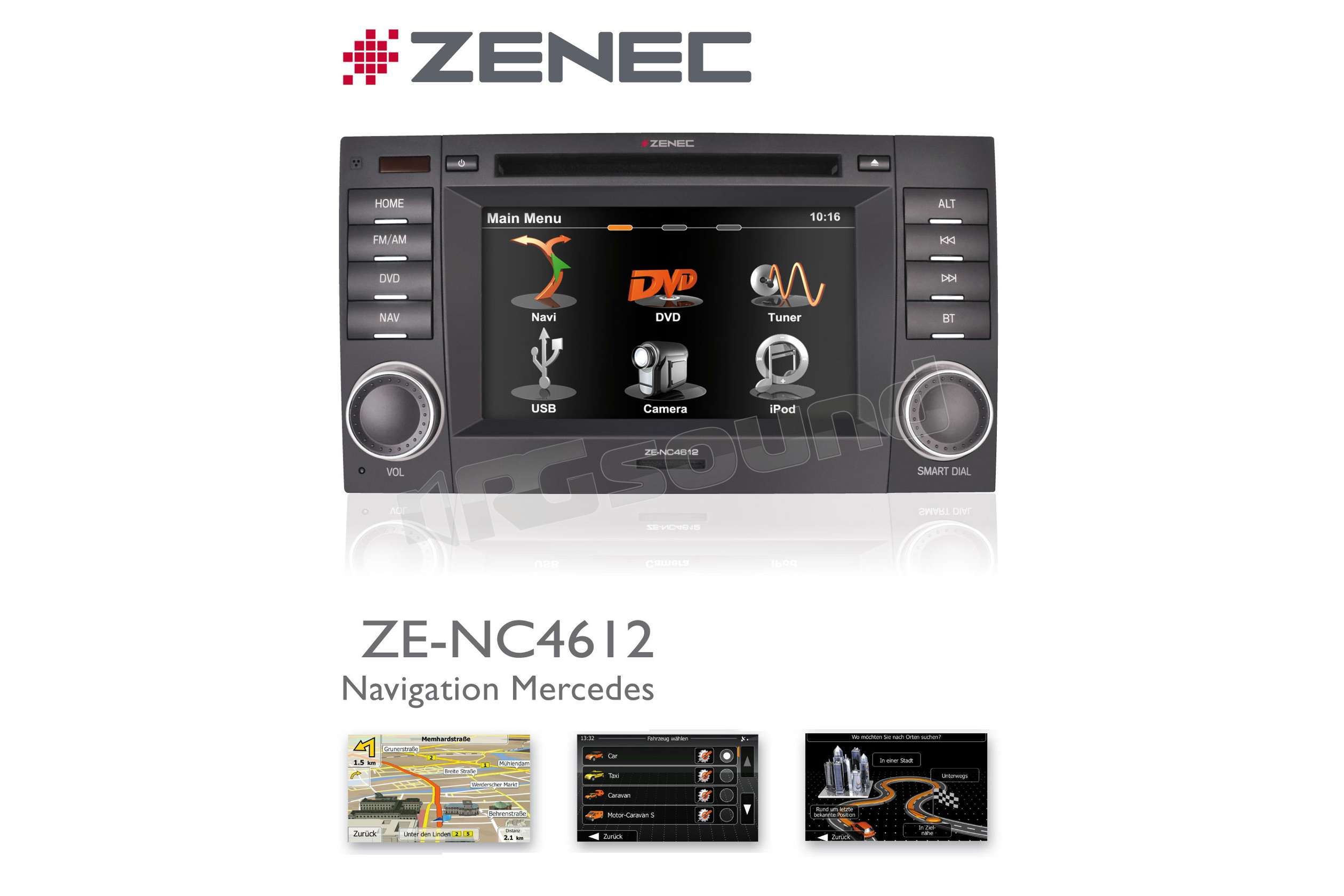 Zenec ZE-NC4612 navigatore custom fit per Mercedes | Monitor auto 1 e